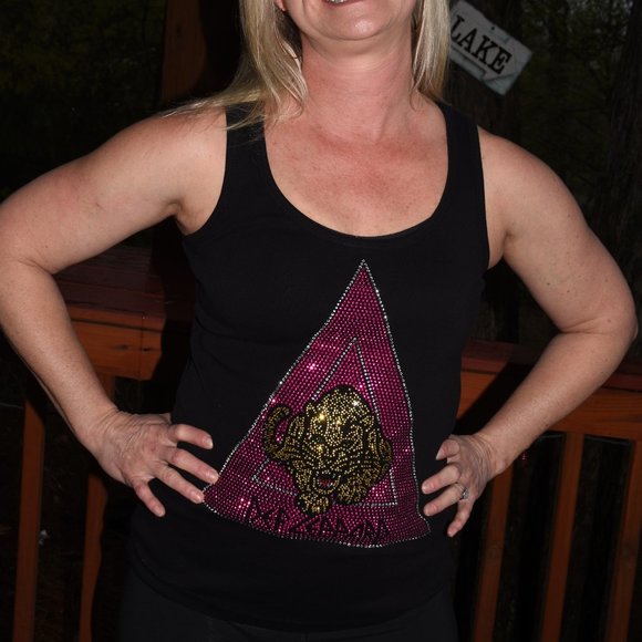 custom made rhinestone shirt | Tops | Def Leppard Vivid Pink Rhinestud ...